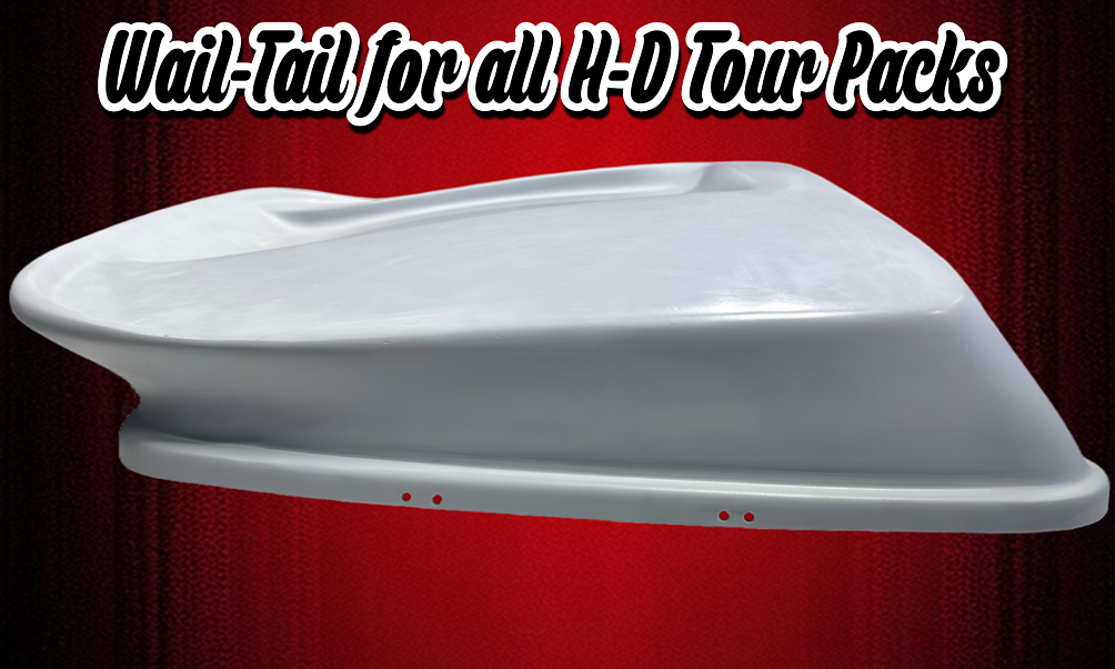 All New Wail-Tail Tour Pack for Tri Glides, Baggers, & 2014L Factory T ...